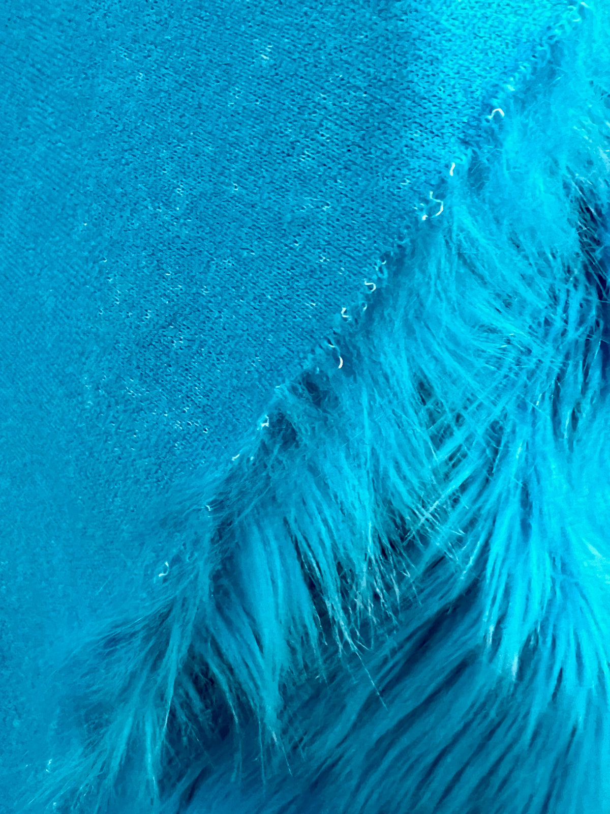 Eden TURQUOISE Shaggy Long Pile Soft Faux Fur Fabric for Fursuit, Cosp ...
