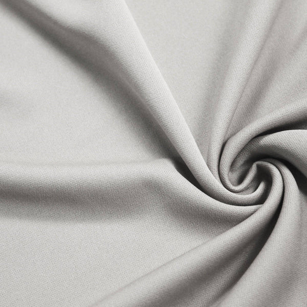 Evie LIGHT GREY Polyester (Not Neoprene) Scuba Double Knit Fabric by t ...