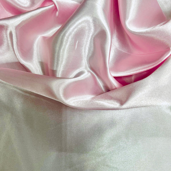 Mara BABY PINK Polyester Charmeuse Satin Fabric by the Yard for Bridal ...