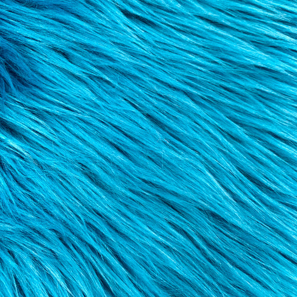 Eden TURQUOISE Shaggy Long Pile Soft Faux Fur Fabric for Fursuit, Cosp ...